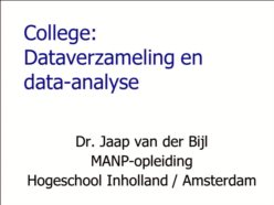 Dataverzameling en data-analyse