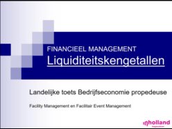 Financieel management Liquiditeitskengetallen